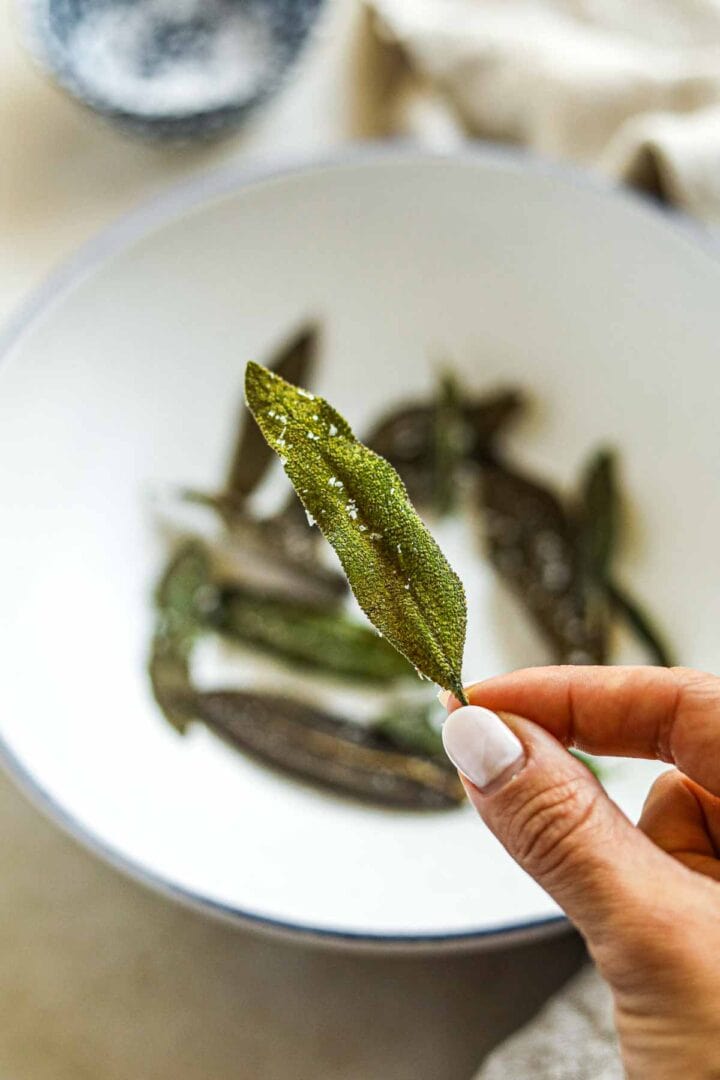Fried Crispy Sage Leaves • The Heirloom Pantry