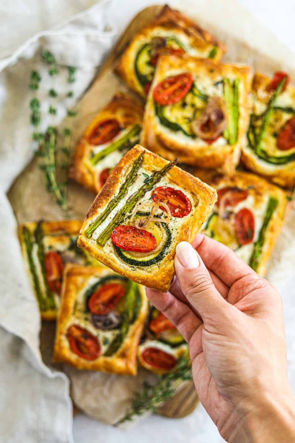 Puff Pastry Vegetable Tarts • The Heirloom Pantry