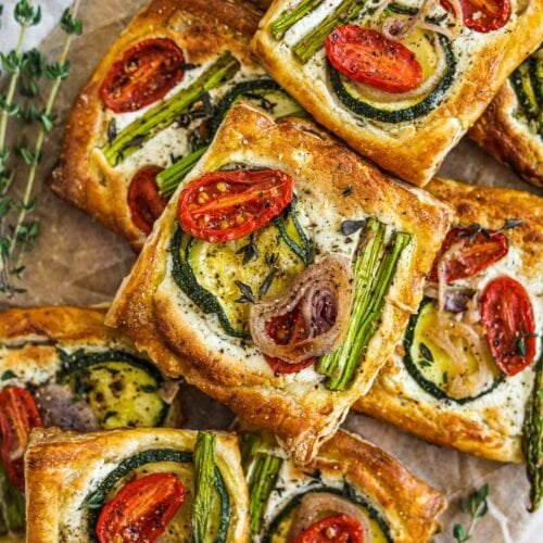 Puff Pastry Vegetable Tarts • The Heirloom Pantry