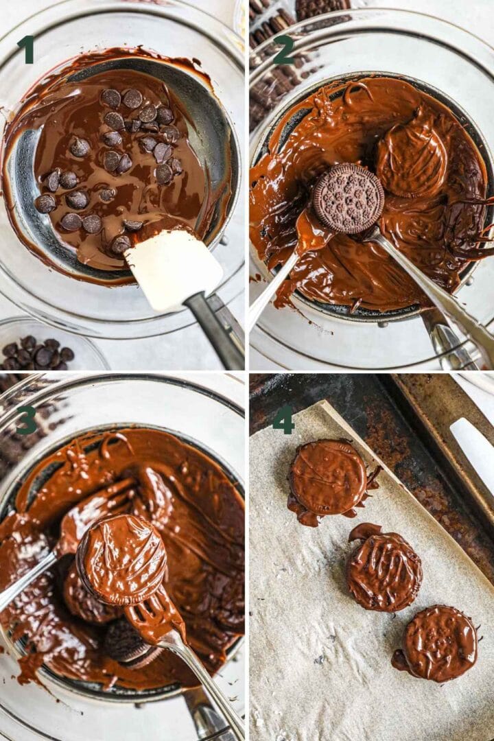 How to Make Chocolate Covered Oreos • The Heirloom Pantry