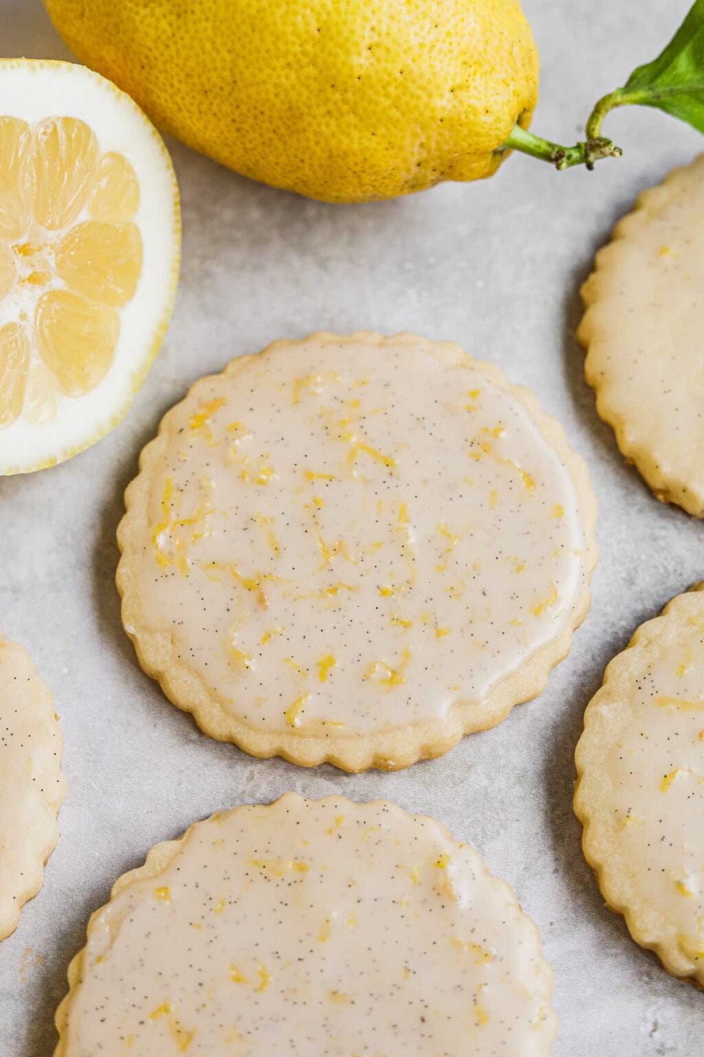 Lemon Shortbread Cookies With Lemon Glaze • The Heirloom Pantry