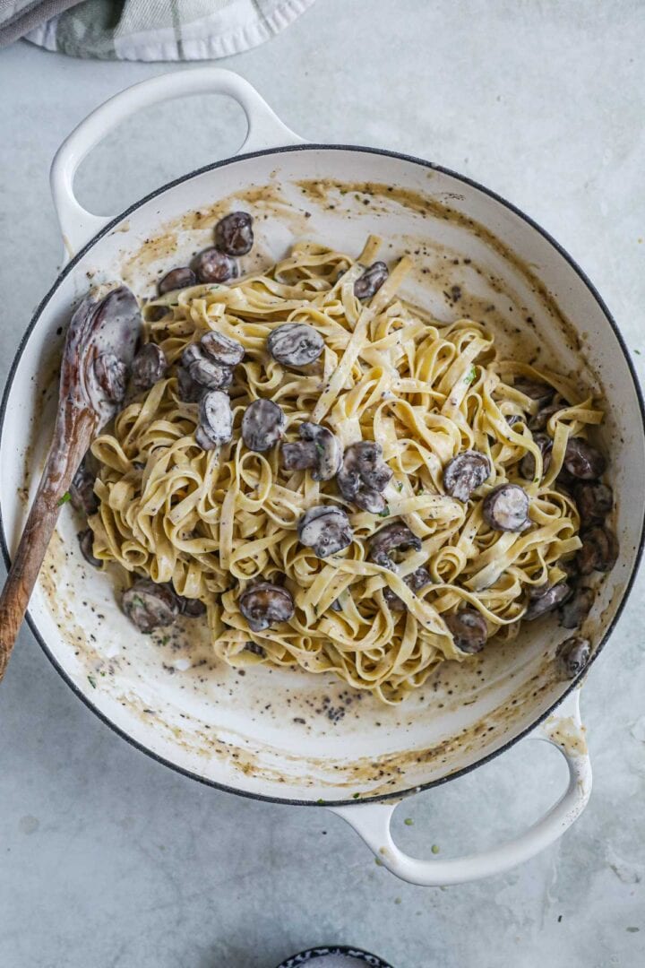 Black Truffle Mushroom Pasta • The Heirloom Pantry